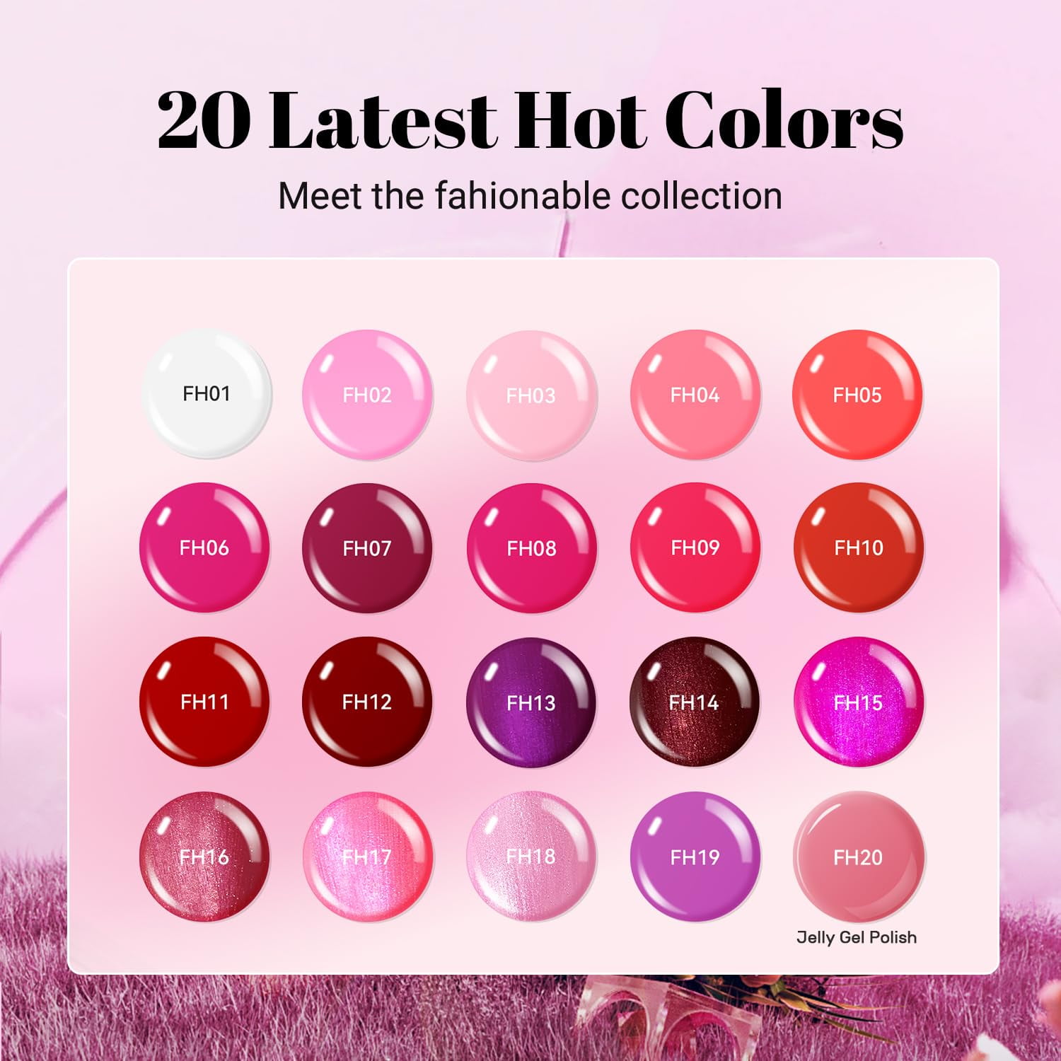 LIDUI-23 PCS Glitter Gel Polish with Soak off Base Coat Matte and ...