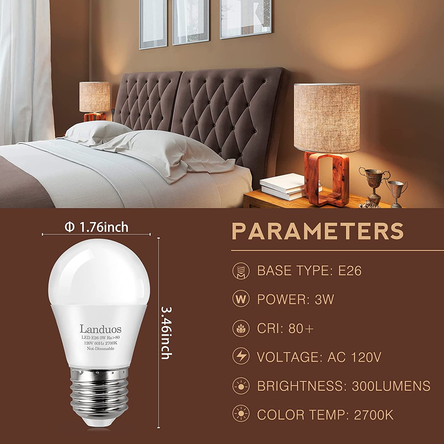 LIDUI-25 Watt Light Bulbs Equivalent,2700k Warm White Light Bulb,a15 ...