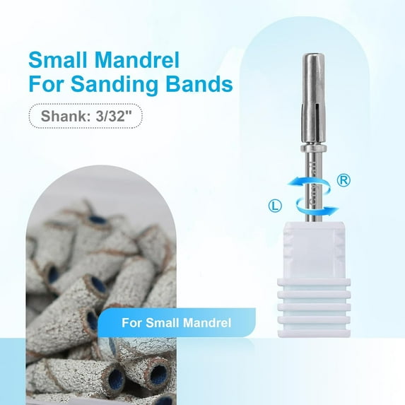 LIDUI-3/32" 2PCS 3.1mm Silver Small Sanding Mandrel Bit for Acrylic ...