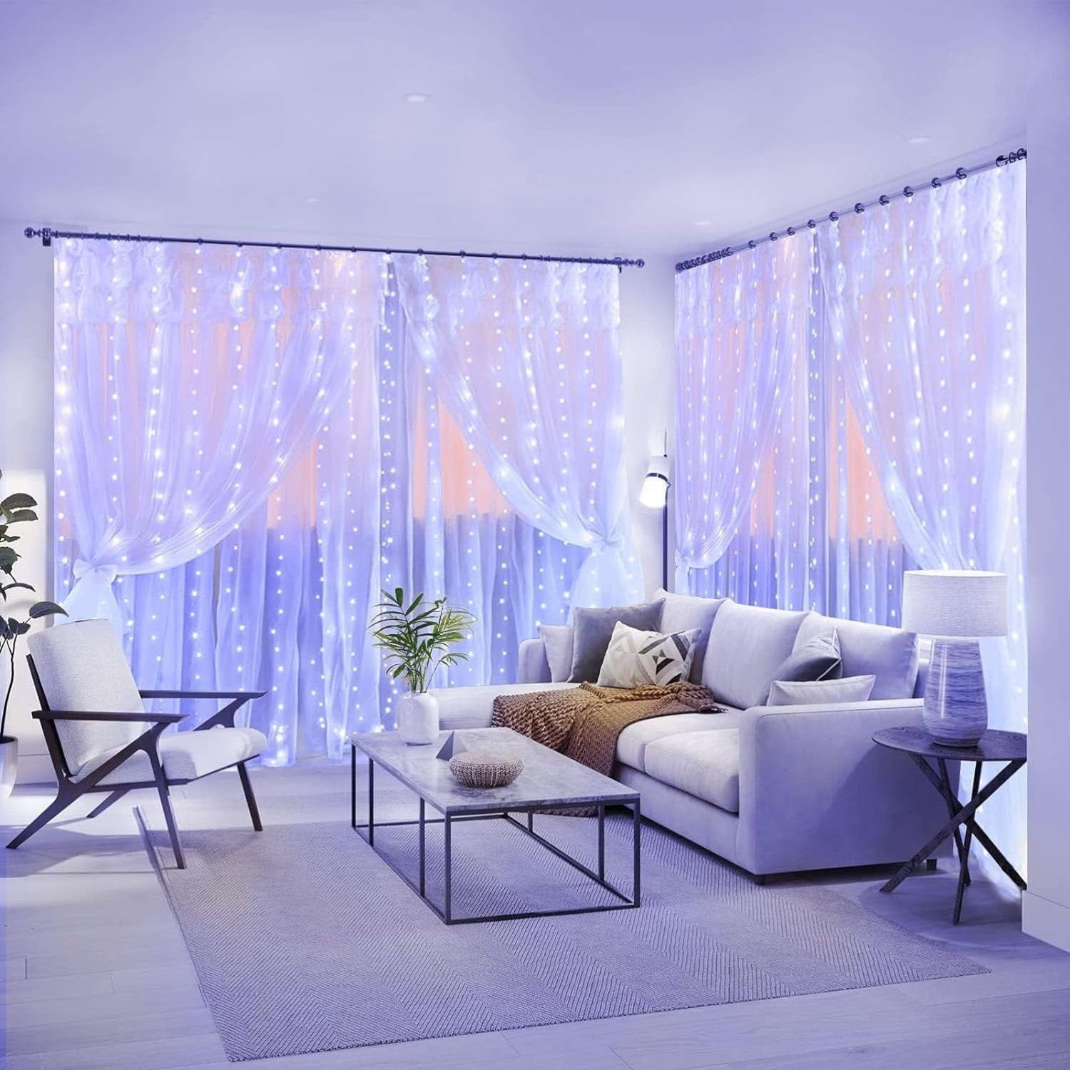 LIDUI-300 LED White Curtain Light for Party/Wedding/Festival/Christmas ...