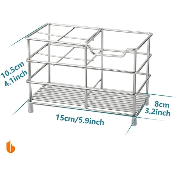 LIDUI-304 Stainless Steel Bathroom Toothbrush Holder Toothpaste Holder ...