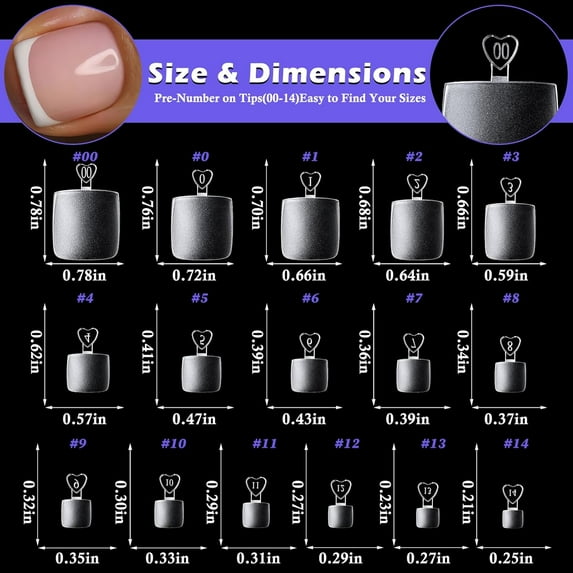 LIDUI-320pc Fake Toenails Tip Soft Gel Toe Nail Tips Clear Press on ...