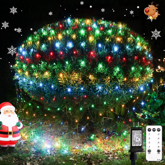 LIDUI-360 LED Christmas Net Light, Net Lights Outdoor,12ft x 5ft Bush ...