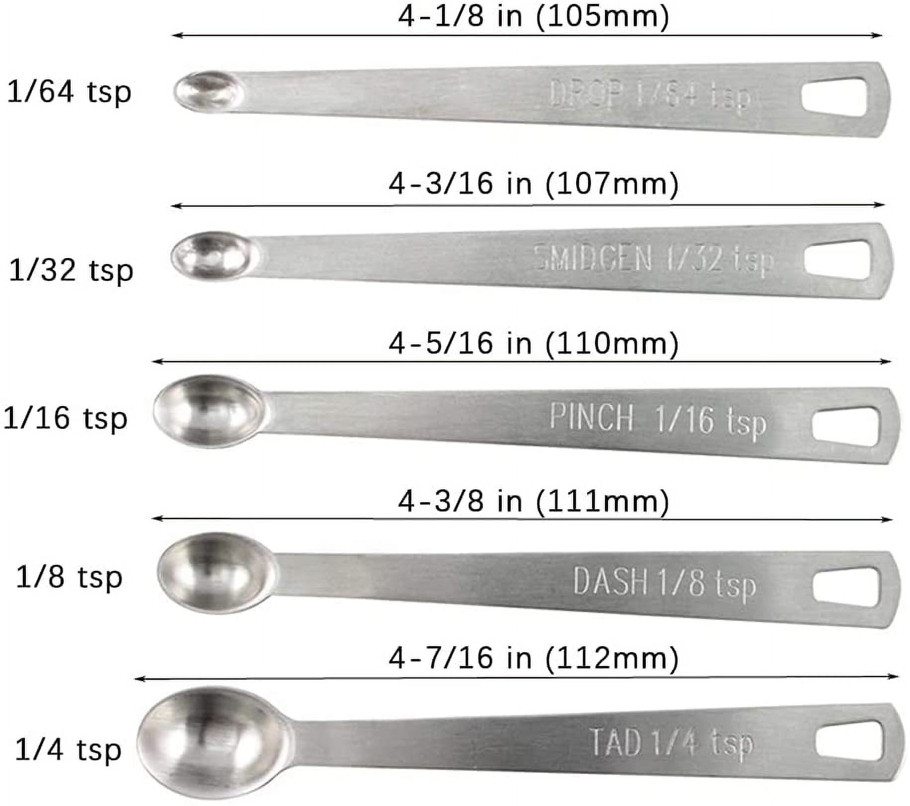 LIDUI-4Pack Mini Measuring Spoons Set, Heavy Duty Stainless Steel ...