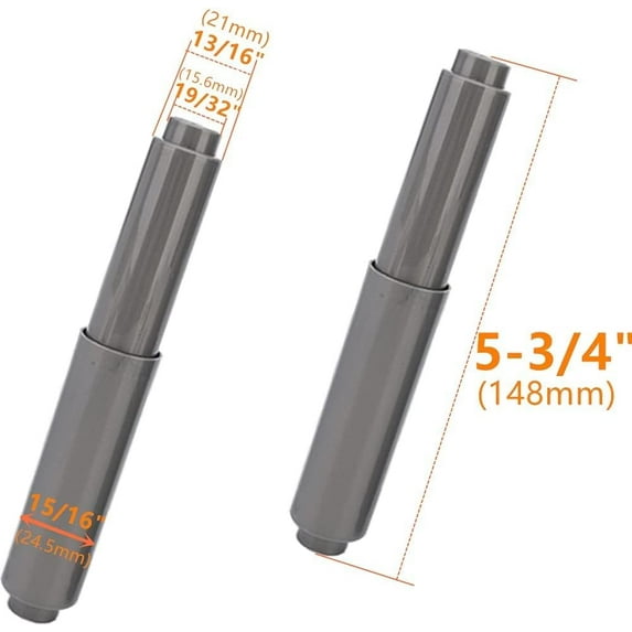 LIDUI-4pcs Toilet Paper Holder Roller Gray Color Plastic Toilet Tissue ...