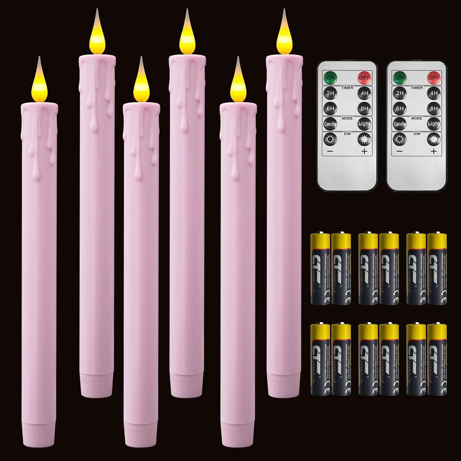 LIDUI-6 Flameless Candles with Remote Control - Battery Operated ...