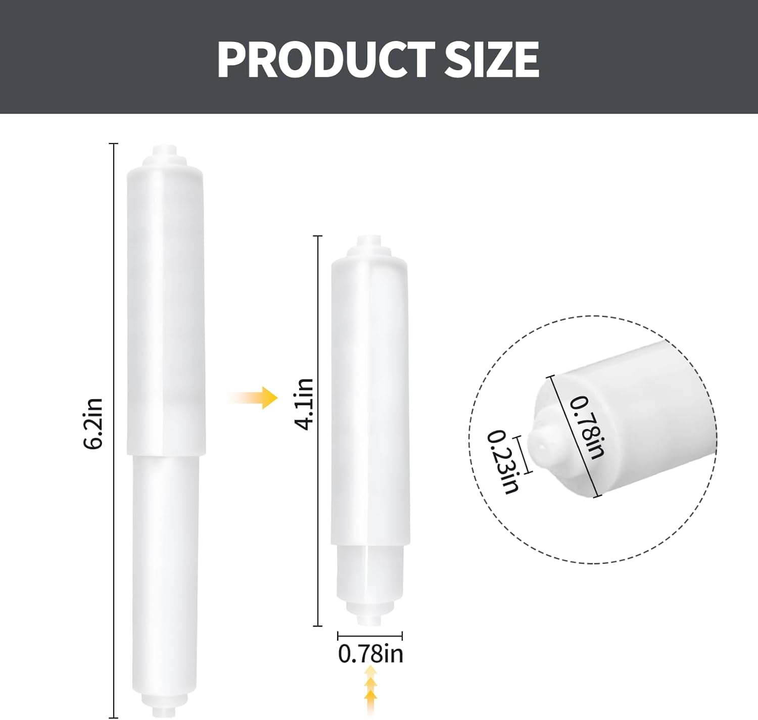 LIDUI-6 Pcs Toilet Paper Holder Spring Rod,Toilet Paper Roller ...