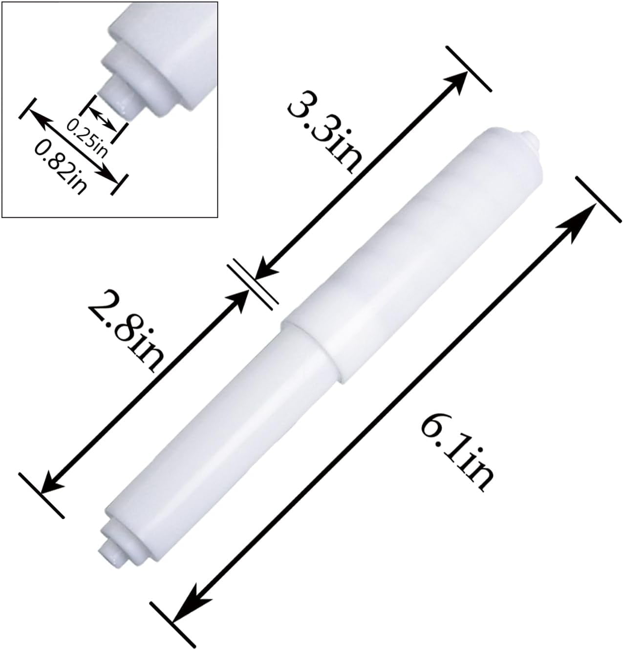 LIDUI-6PCS 6.1Inch/15.5CM Plastic Spring Loaded Toilet Roll Holder ...