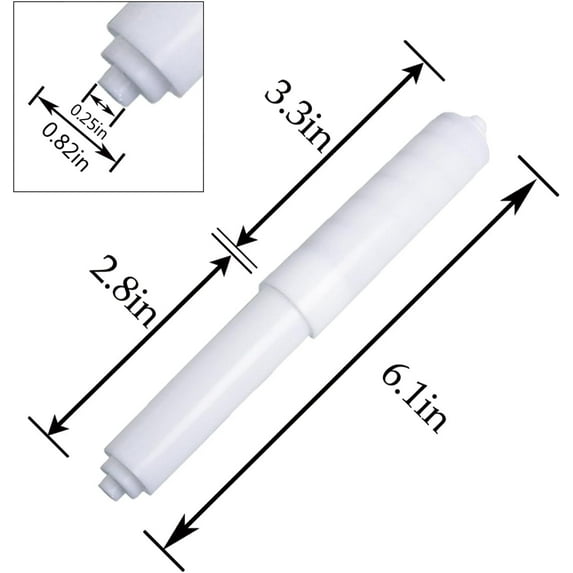 LIDUI-6PCS 6.1Inch/15.5CM Plastic Spring Loaded Toilet Roll Holder ...