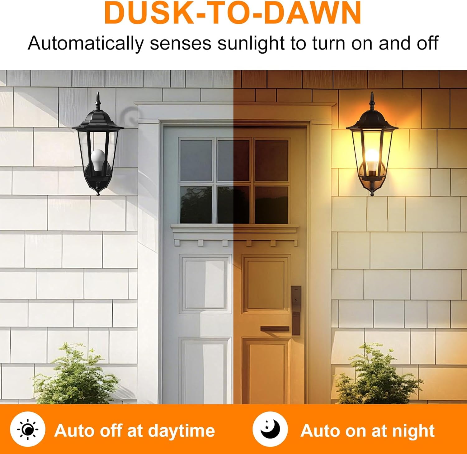 LIDUI-8 Pack Dusk to Dawn Light Bulbs Outdoor, Light Sensor LED Light ...