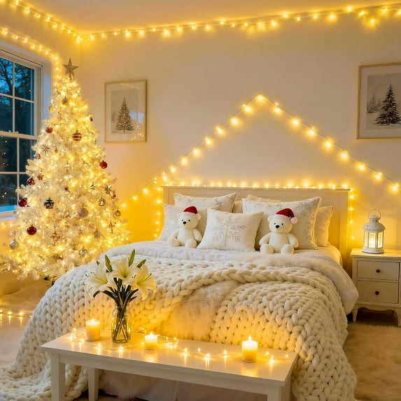 LIDUI-800 LED Christmas Lights Outdoor Indoor String Lights with 8 ...