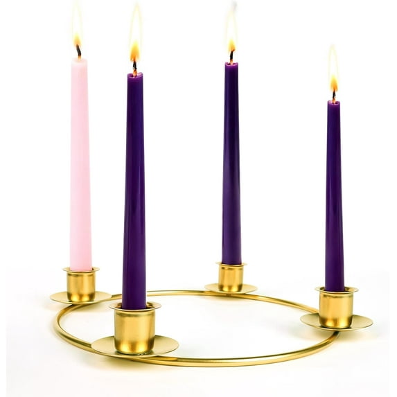 LIDUI-Advent Wreath Candle Holder, Christmas Candle Rings for Tapered ...