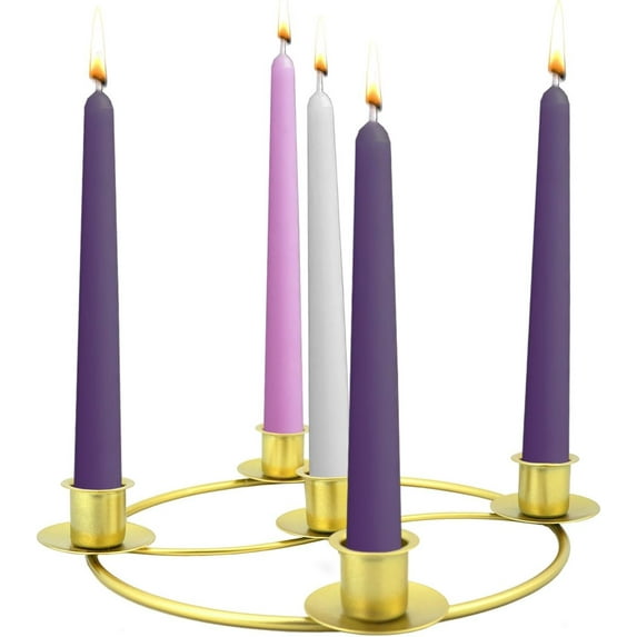 LIDUI-Advent Wreath Candle Holder, Christmas Candle Rings for Tapered ...