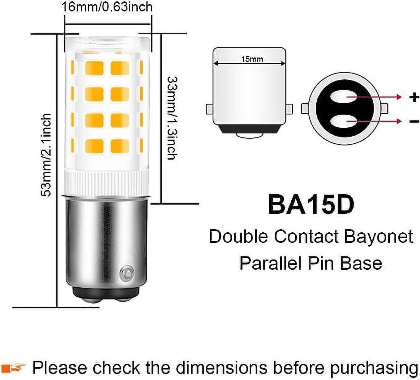 LIDUI-BA15D LED Double Contact Bayonet Base 120 Volts 4W BulbWarm 3000k ...