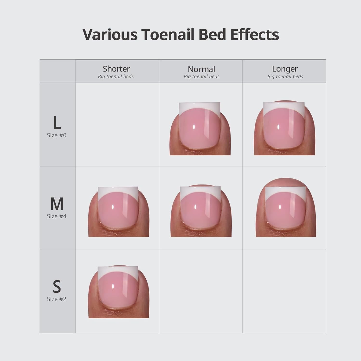 LIDUI-BTArtboxnails XCOATTIPS Toe Nail Tips - Lamp-Curable Real Square ...