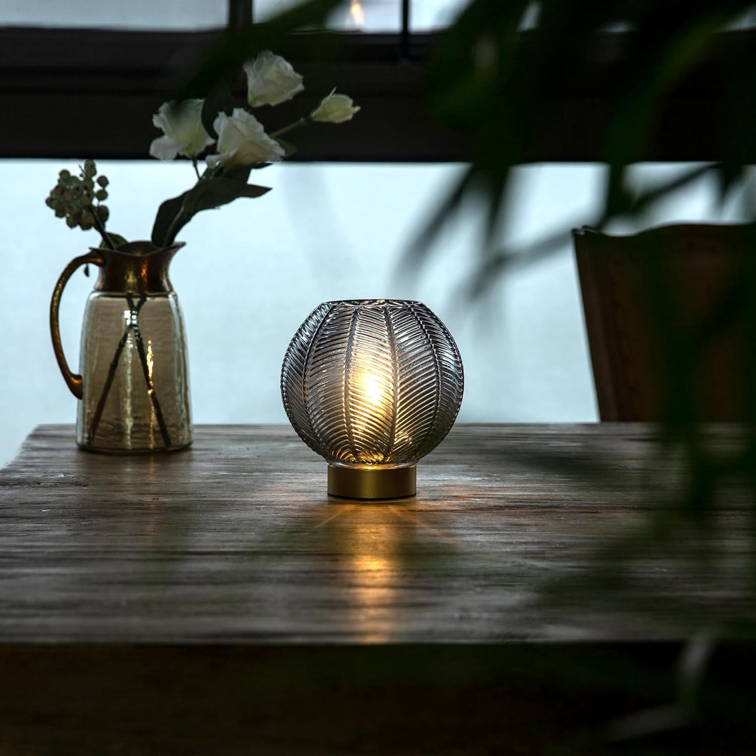 LIDUI-Battery Operated Lamp with Timer, Small Table Lamp Battery ...
