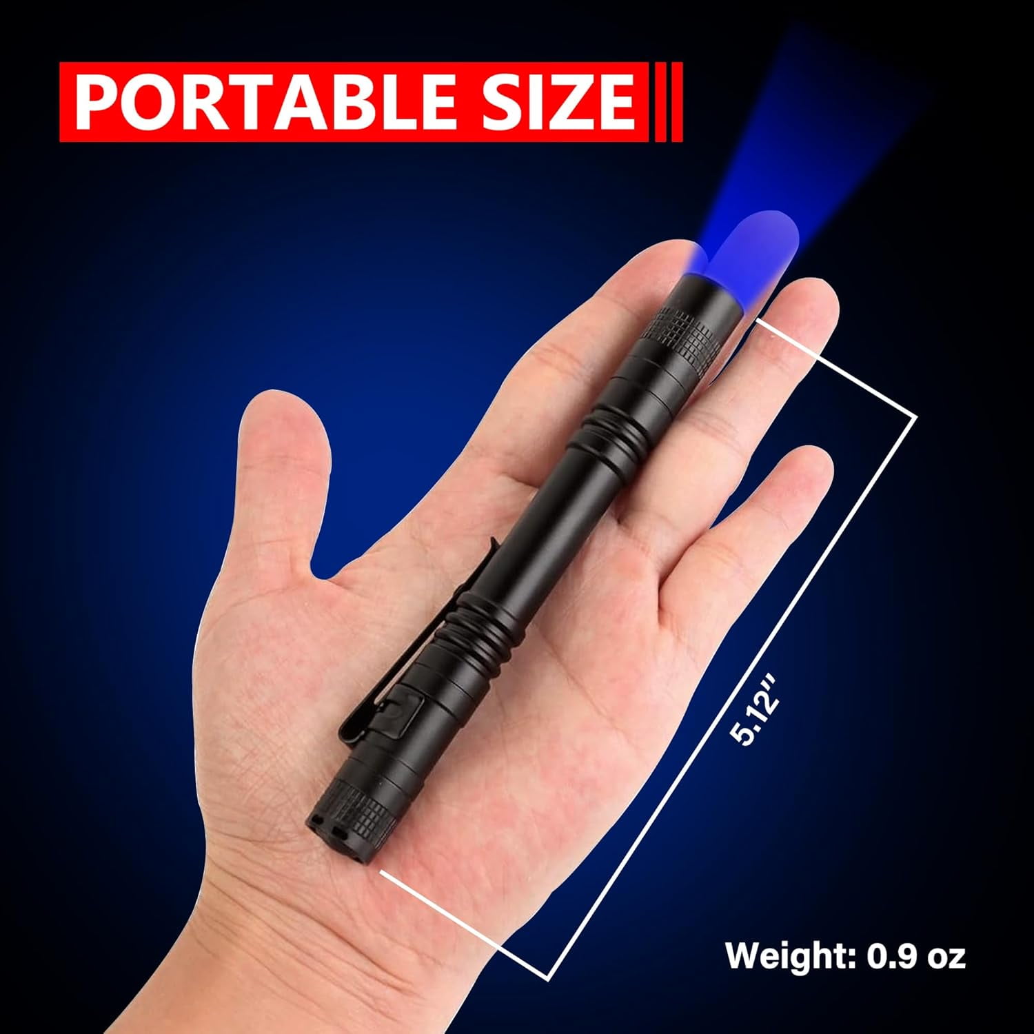 LIDUI-Blue Light Penlight Flashlight, Single Mode Blue Light LED Torch ...
