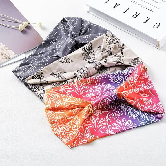 LIDUI-Boho Headbands Wide Turban Knotted Head Bands African Head Wraps ...