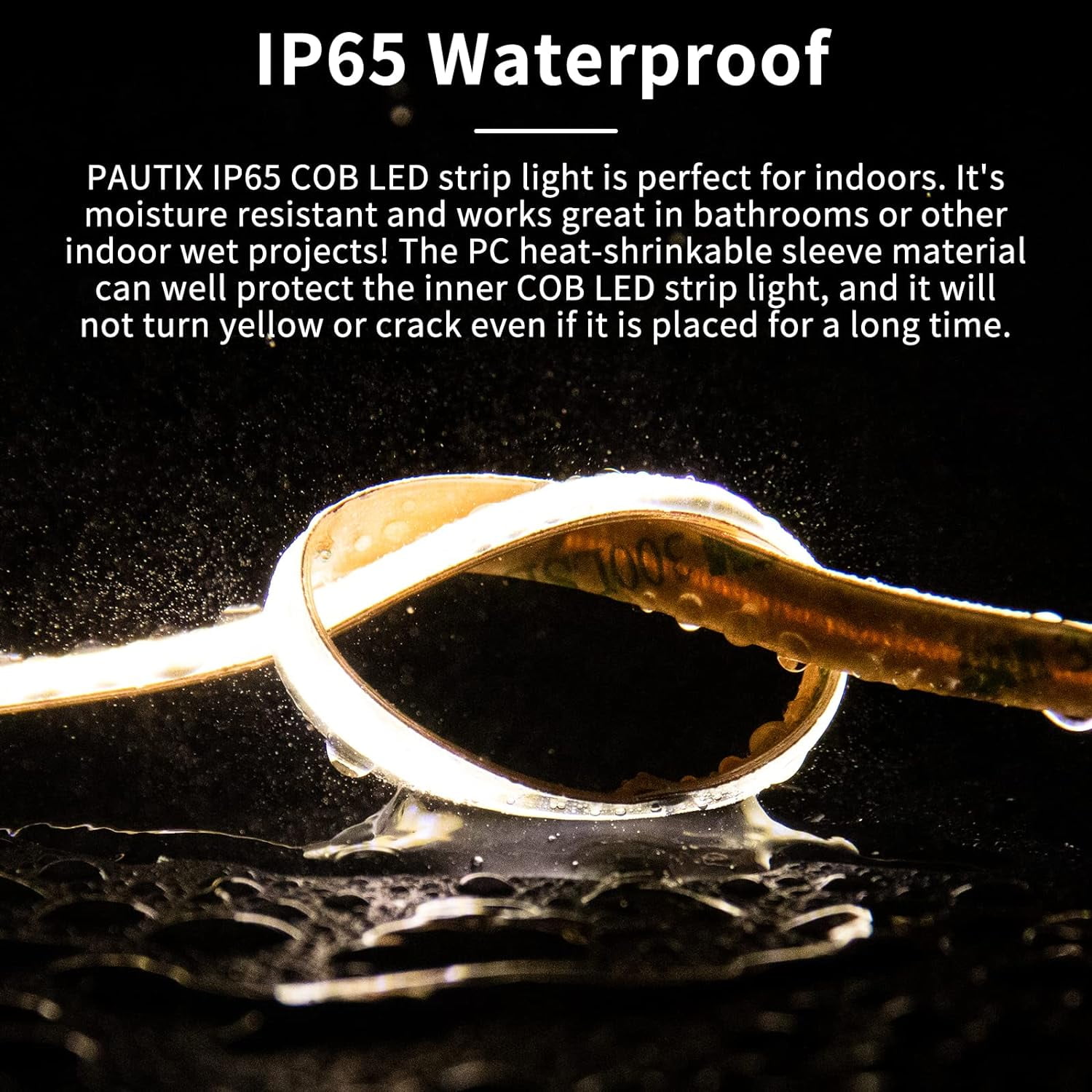 LIDUI-COB LED Strip Natural White 4000K IP65 DC12V,18Ft/5.5M 2772LEDs ...