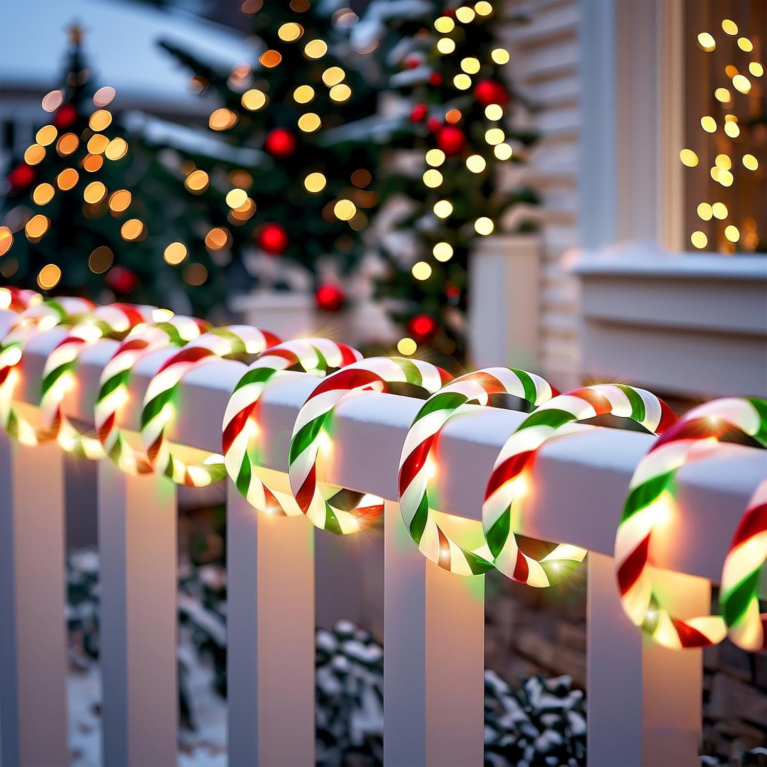 LIDUI-Christmas Candy Cane Lights - 33FT LED Candy Cane Rope Lights ...