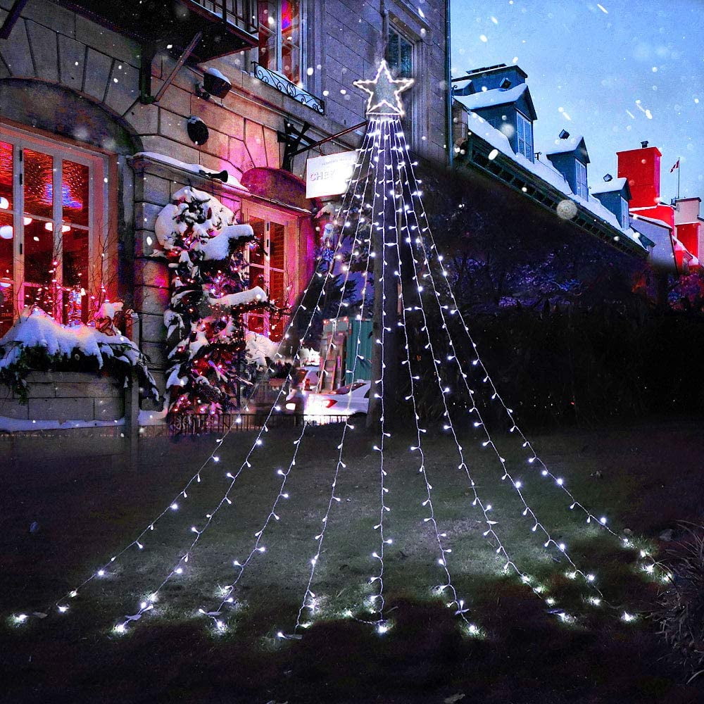 LIDUI-Christmas Decoration Star Lights Outdoor, 320 LED 16.4Ft ...