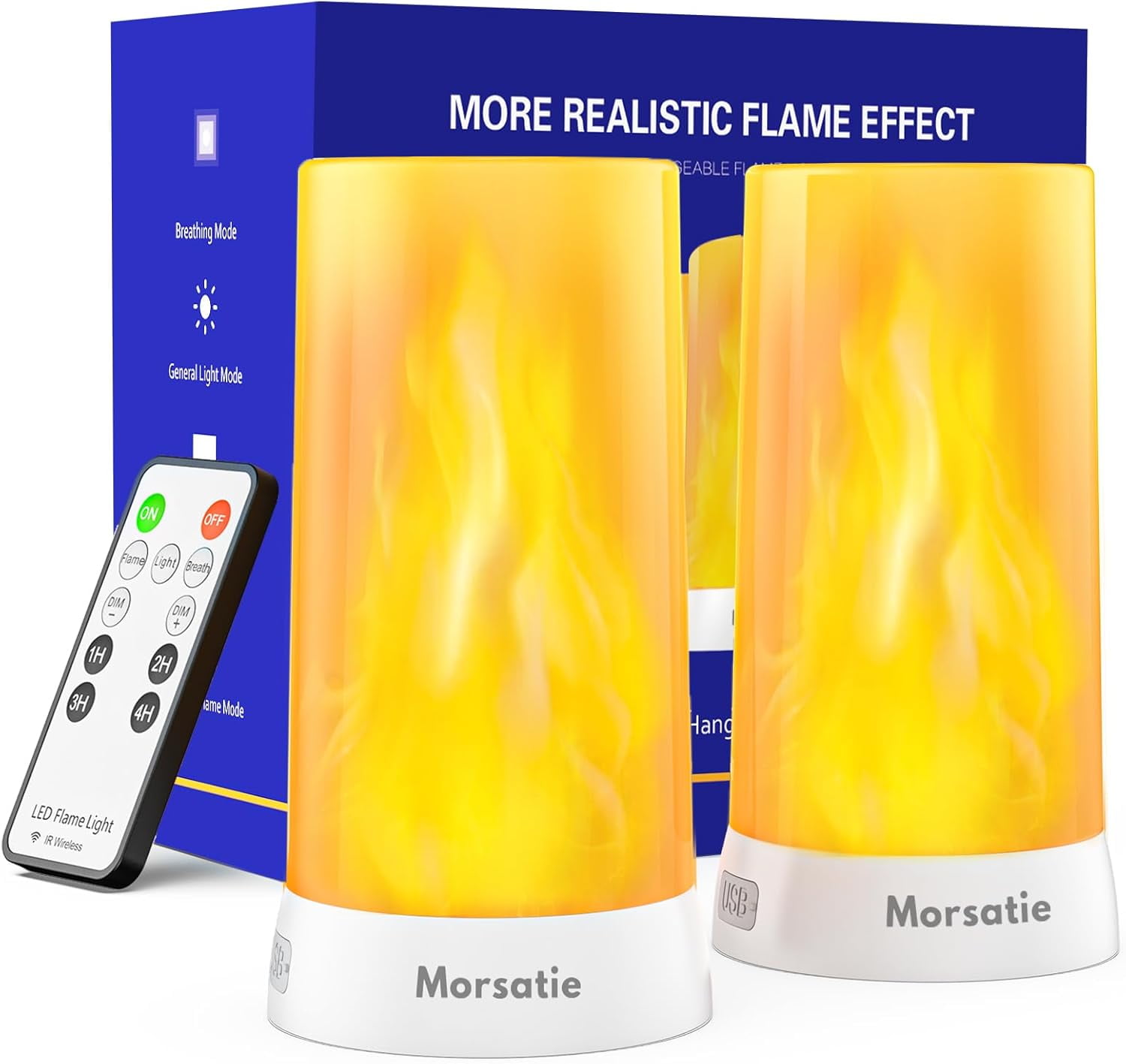 LIDUI-Christmas Decorations, Upgraded LED Flame Light with Upside Down ...