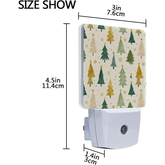 LIDUI-Christmas Tree LED Sensor Night Light Set of 2 Winter Snowflake ...