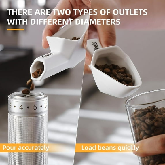 LIDUI-Coffee Bean Dosing Cup, Ceramic Coffee Beans Dosing Set of 2 ...