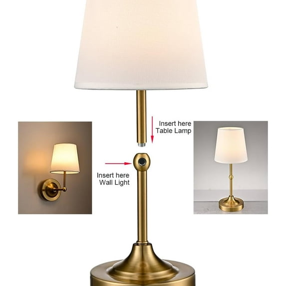 LIDUI-Cordless Table Lamp Rechargeable Lamp, 2 in 1 Battery Operated ...
