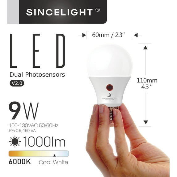 LIDUI-Dusk to Dawn LED Bulb with Dual DayLight Sensor · ON/OFF ...