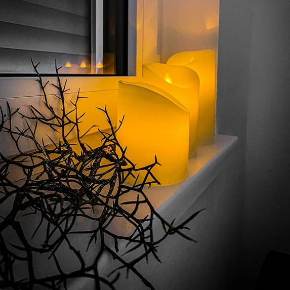 LIDUI-Flameless Battery Operated LED Candles with10key Button Remote ...