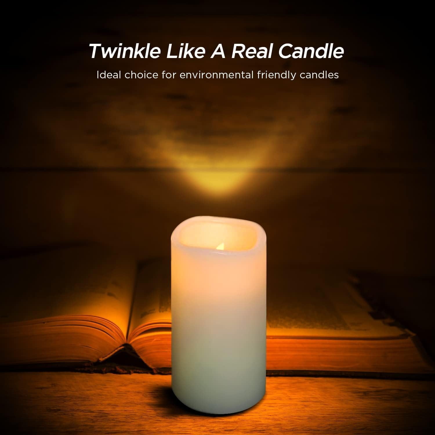 LIDUI-Flameless Candles Battery Operated Candles H 4" 5" 6" 7" 8" 9 ...