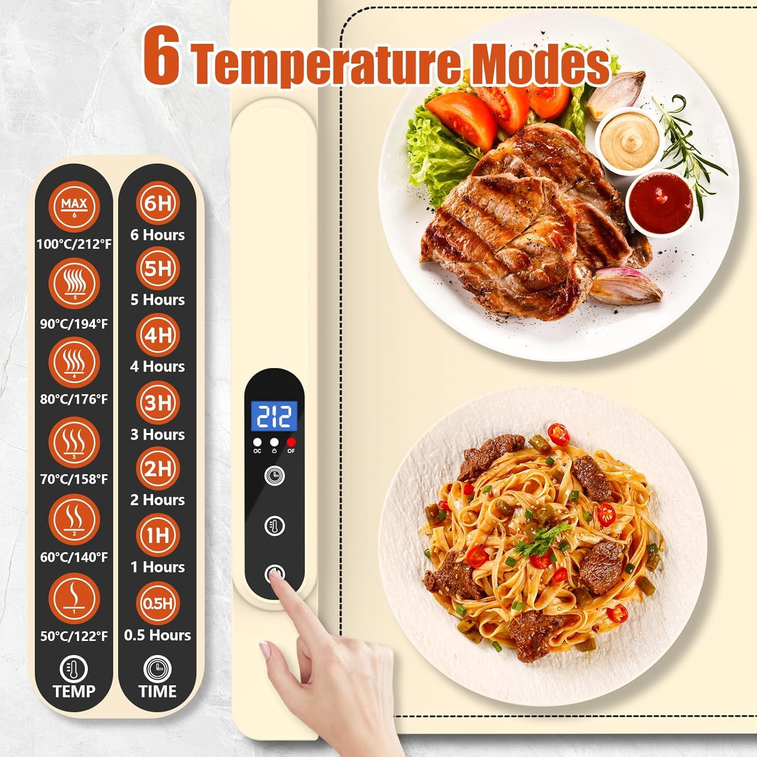 LIDUI-Food Warming Mat,Fast Heating Silicone Electric Warming Tray with ...