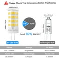 LIDUI-G4 LED Bulbs 5W T3 40W Halogen Replacement 12V AC/DC JC Bi-Pin ...