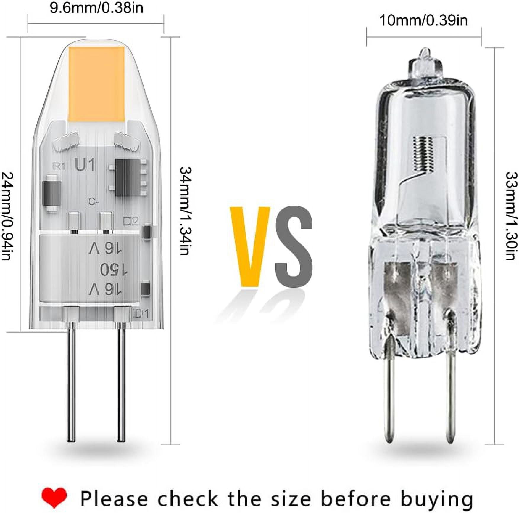 LIDUI-G4 LED Bulbs Bi-Pin Base Lights 1.2W AC/DC 12V 10W T3 Halogen ...