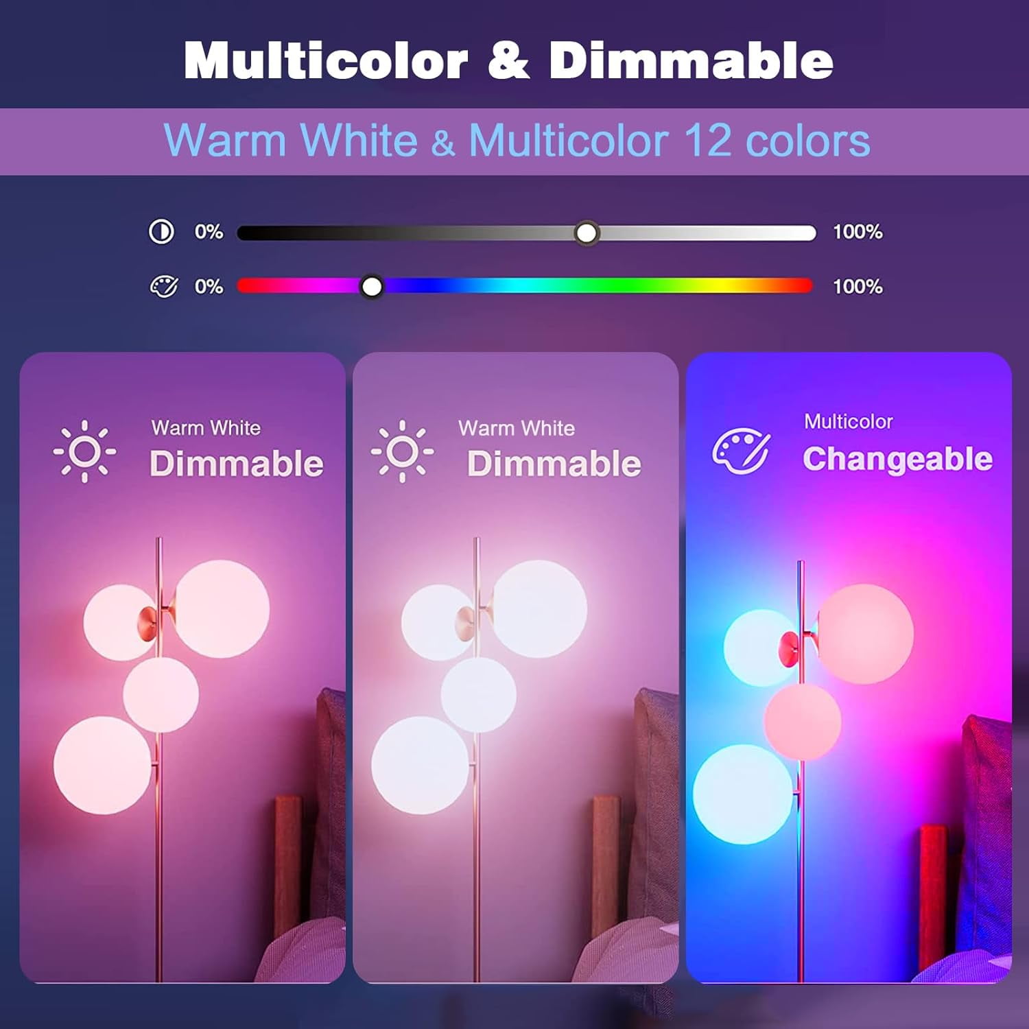 LIDUI-G9 RGB LED Bulb Dimmable, 12 Color RGB Color Changing Light Bulb ...