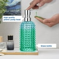 LIDUI-Glass Soap Dispenser 11oz Hand Soap Dispenser with Rust-Proof ...