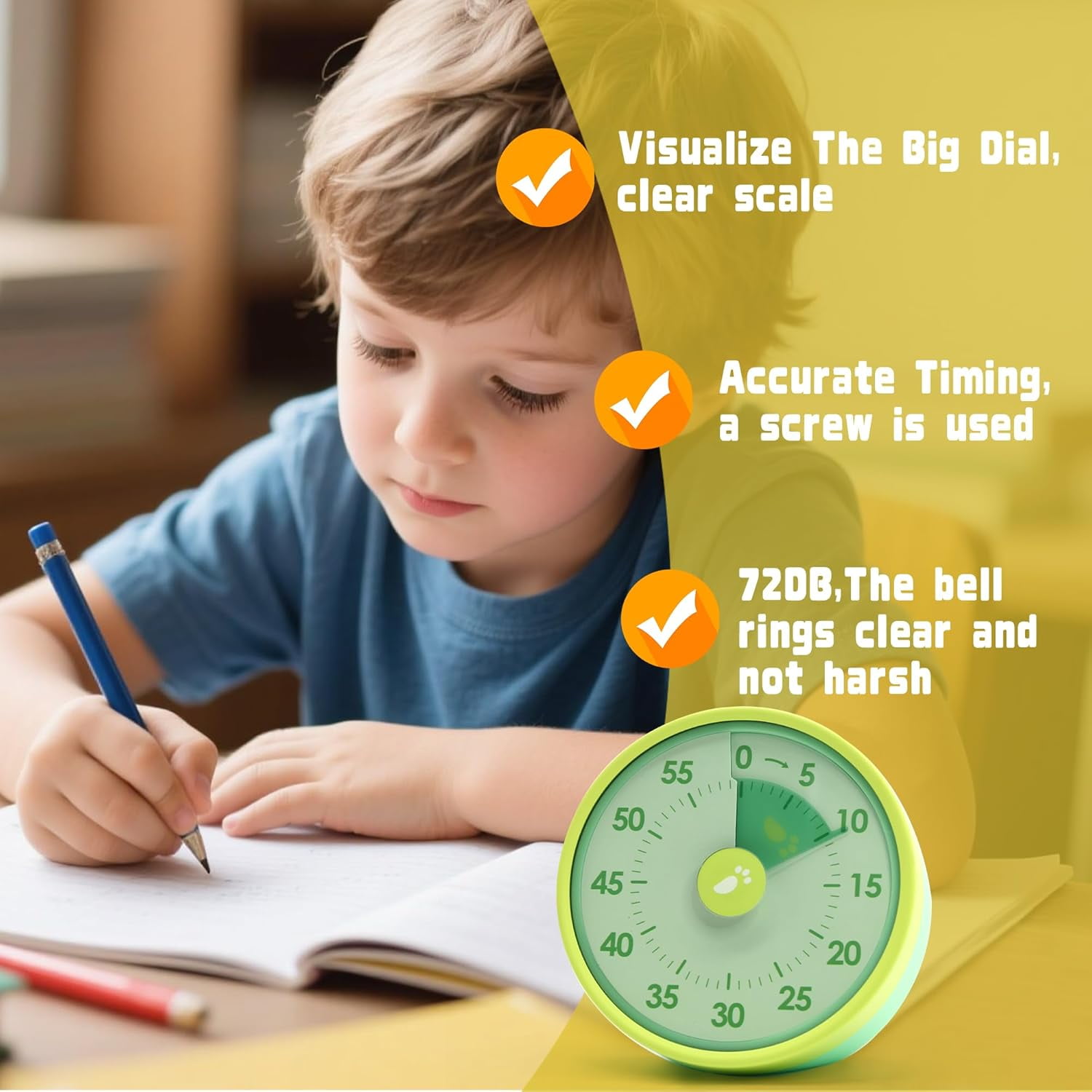 LIDUI-Kitchen Timer for Cooking,Chef Cooking Timer Clock,No Batteries ...