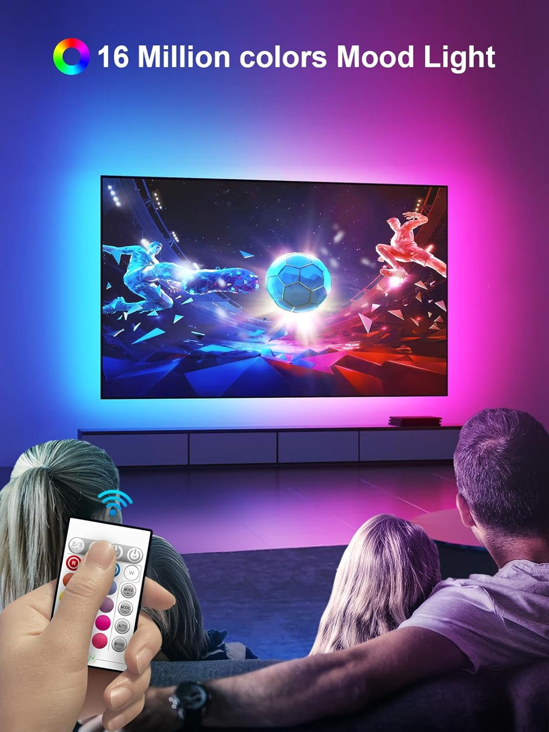 LIDUI-LED Lights for TV, 16.4FT TV LED Backlight, for 45-75 Inch TV ...