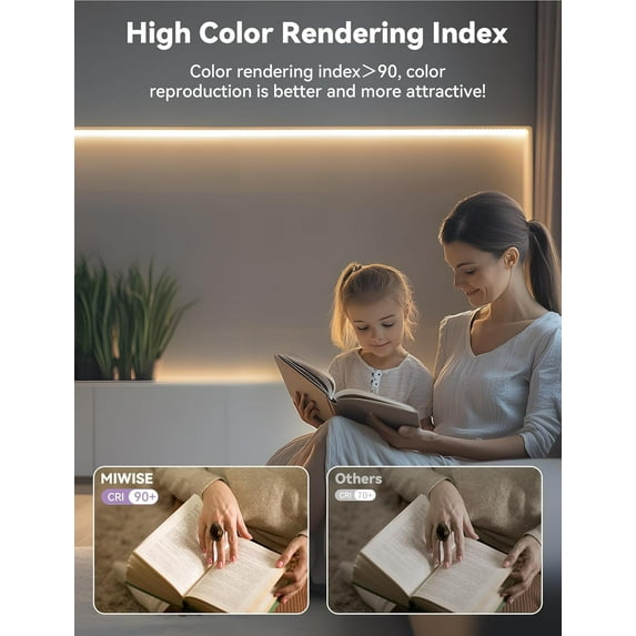 LIDUI-LED Strip Lights,Super Bright 5V USB COB Tape Light 9.84ft/3m ...