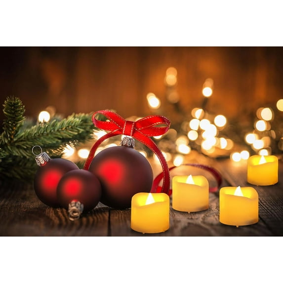 LIDUI-Led Flickering Flameless Votive Tea Lights Candles With Remote ...