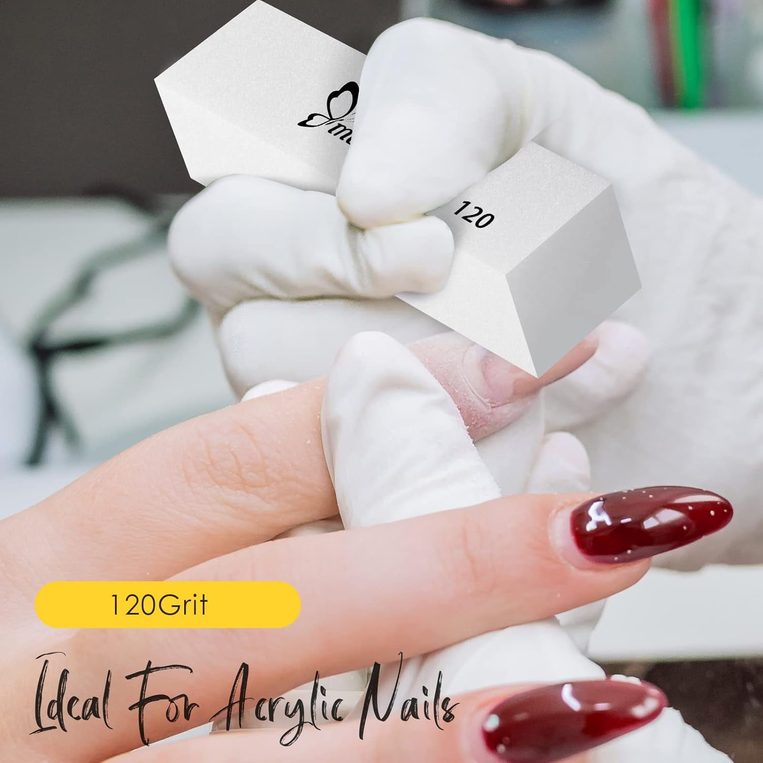 LIDUI-Maryton Nail Buffer Blocks, Medium 120 Grit Buffing Blocks ...