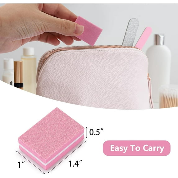 LIDUI-Nail Buffers 150 Pcs Mini Nail Buffer for Natural Nails 100/180 ...