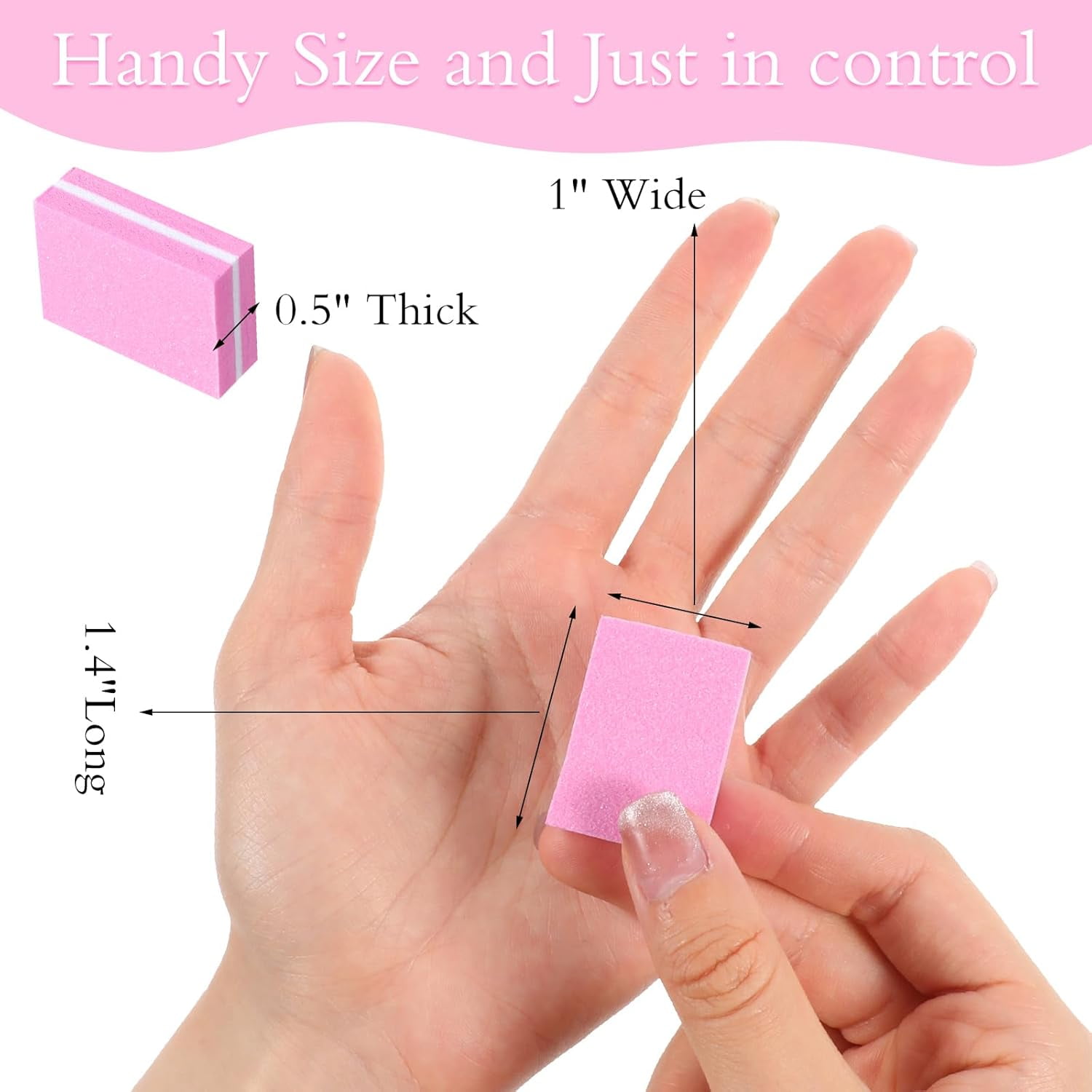 LIDUI-Nail Buffers (400 Pack), Mini Buffer Block Nail File for Acrylic ...