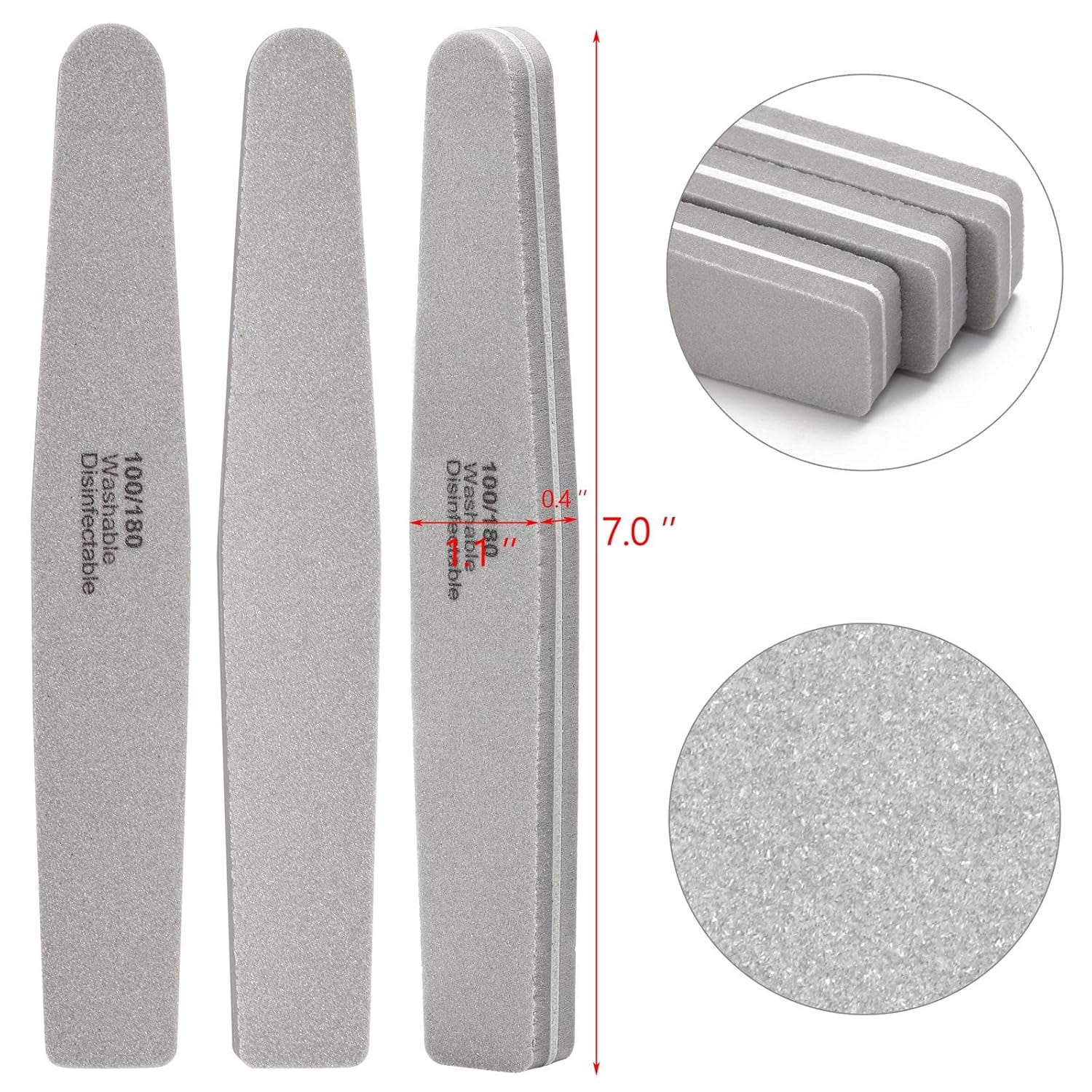 LIDUI-Nail Buffers Blocks 10 Pcs Double Sided Professional Nail File ...