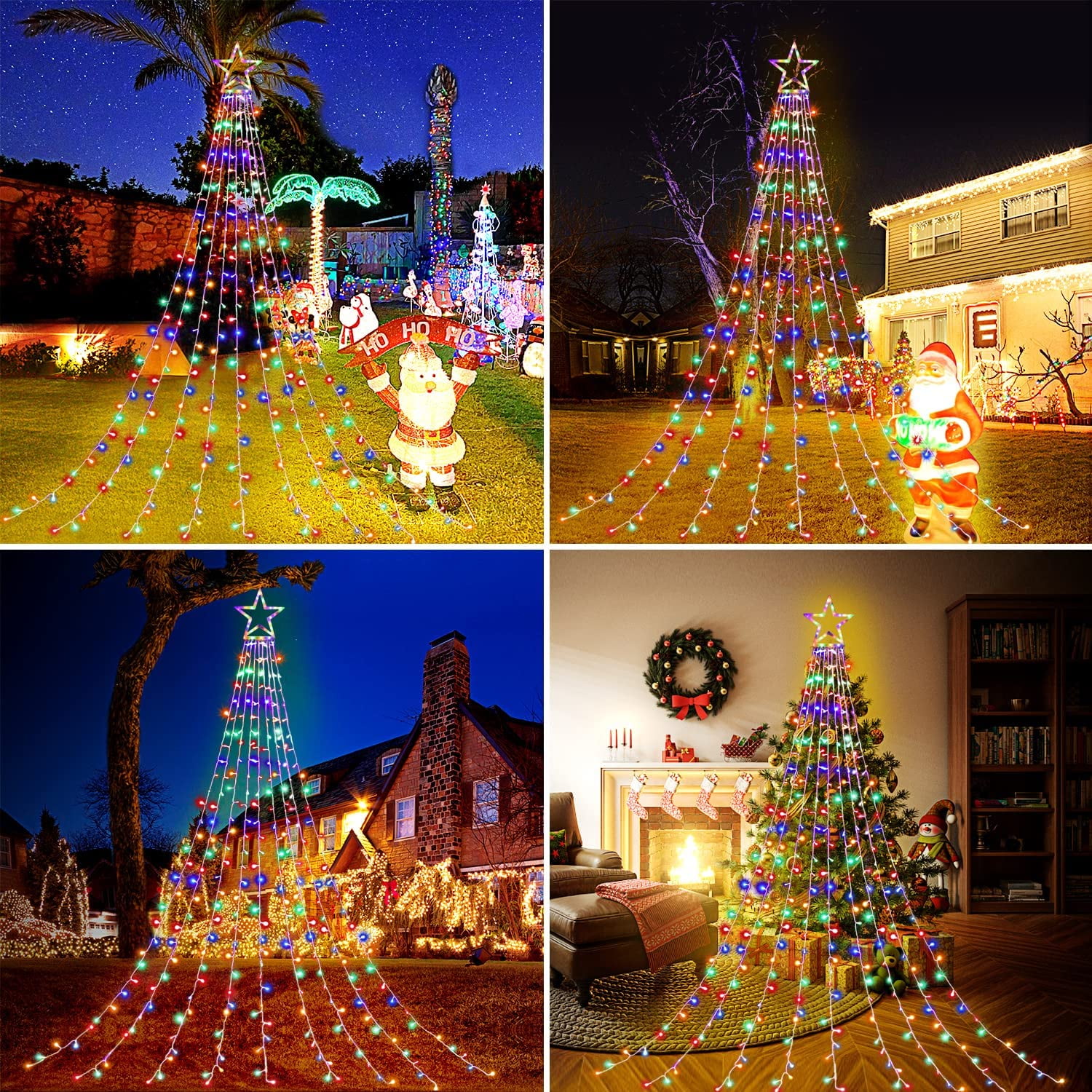 LIDUI-(New Christmas Lights, Outdoor Christmas Decorations, 320 LED ...