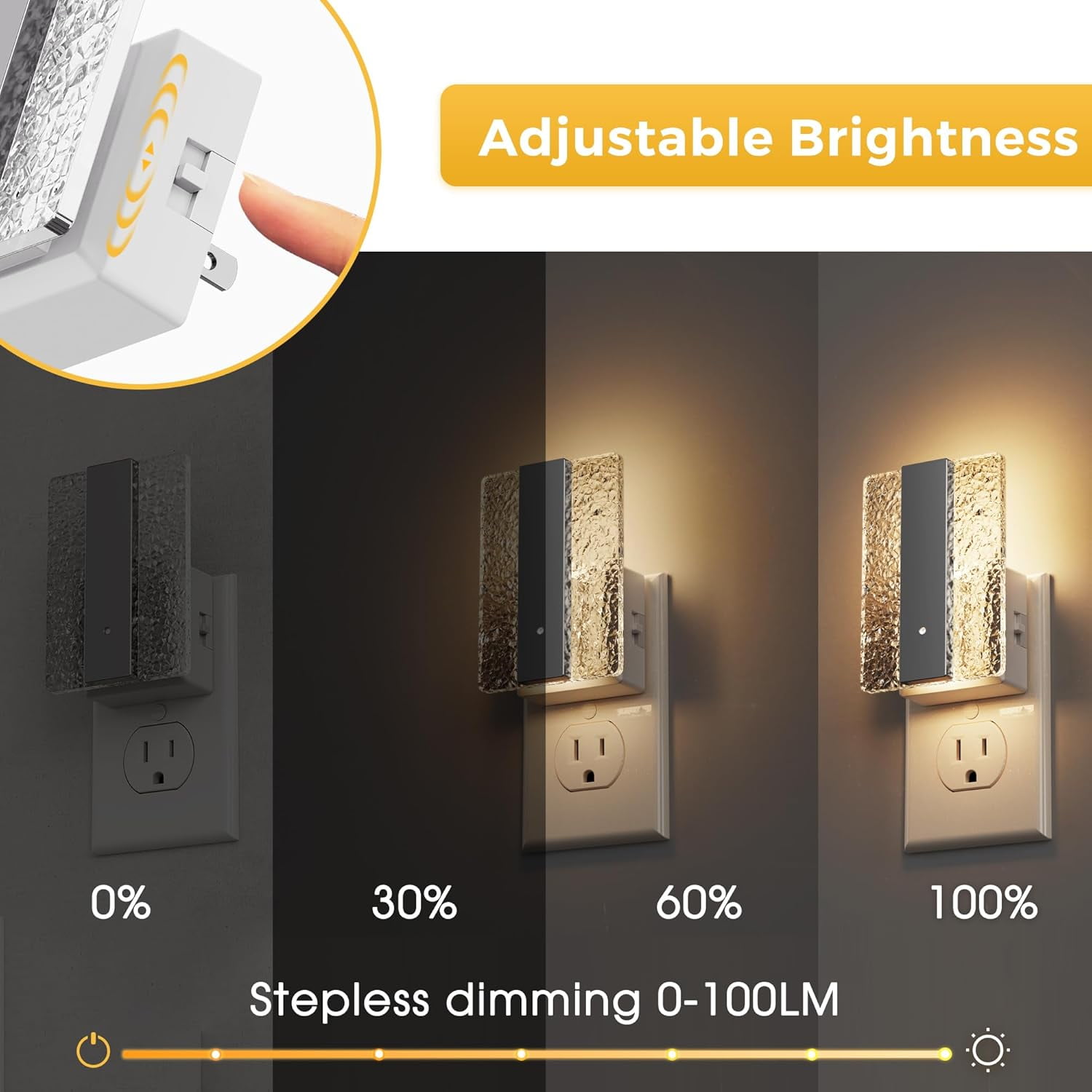 LIDUI-Night Lights Plug Into Wall, 2 Pack Night Light with Dusk-to-Dawn ...