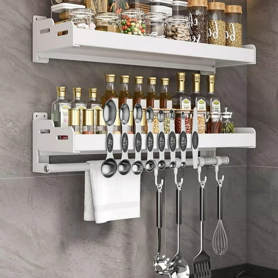 LIDUI-Pack of 8 Stainless Steel Magnetic Measuring Spoons Set, Dual ...