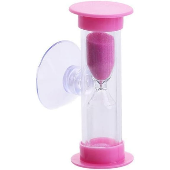 LIDUI-Pink_2 Minute Plastic Sand Timer Hourglass Sand Clock with ...