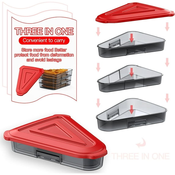 LIDUI-Pizza Storage Container, Expandable Pizza Slice Container ...
